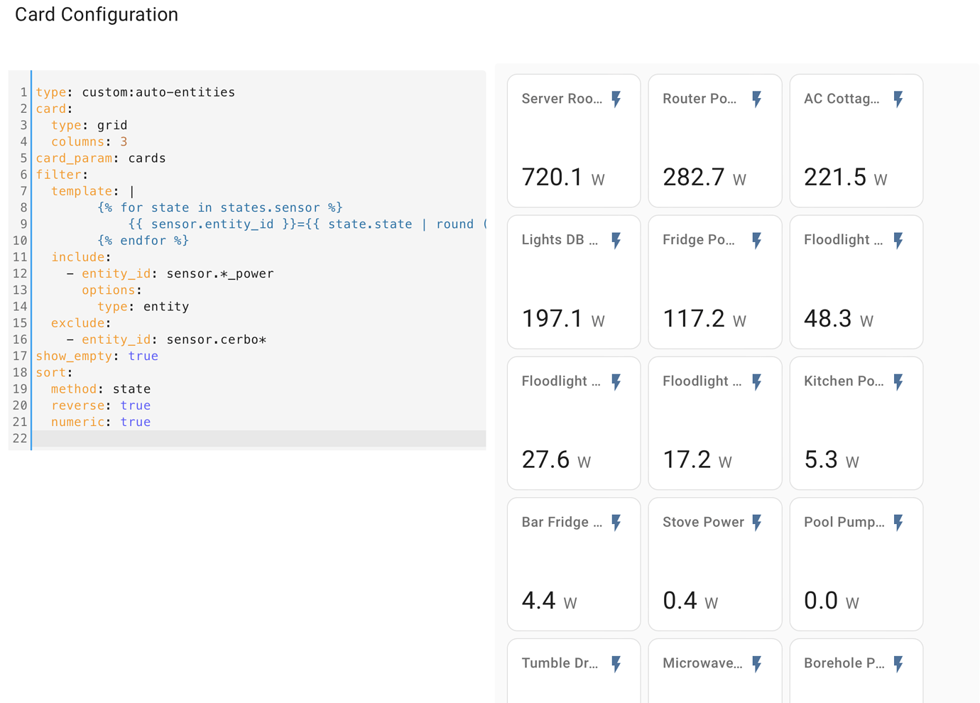 Auto Entities - Template round(0) - Frontend - Home Assistant Community