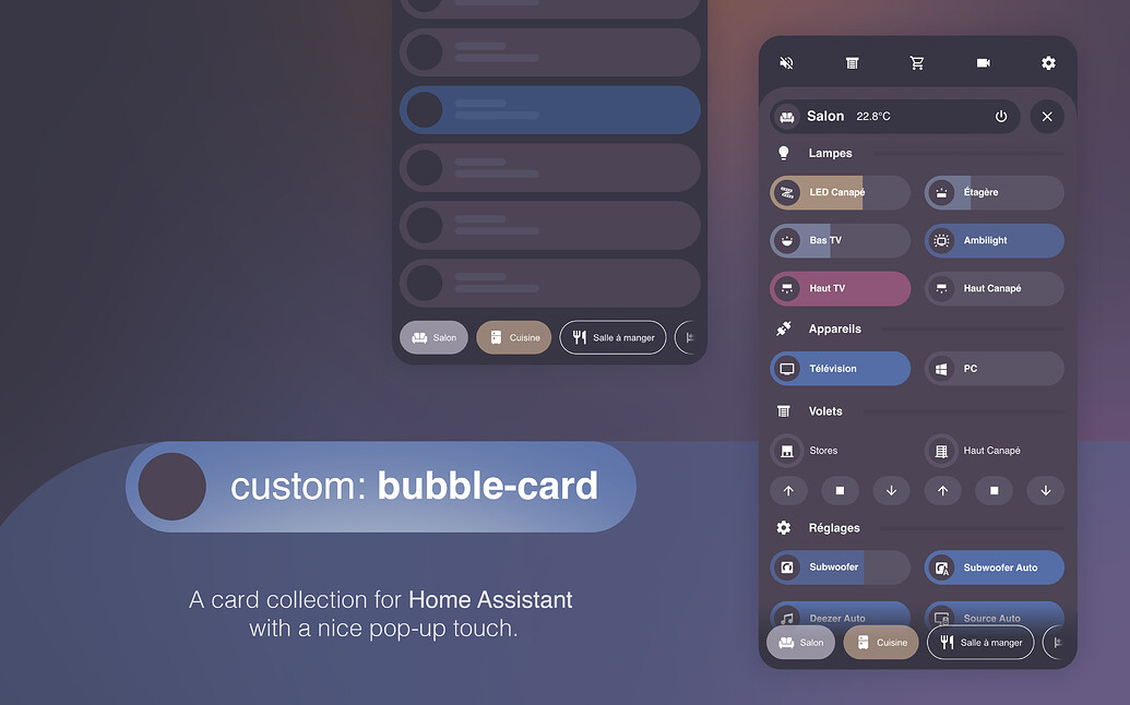 ⚪ Bubble Card - A minimalist card collection for Home Assistant with a nice pop-up touch ...