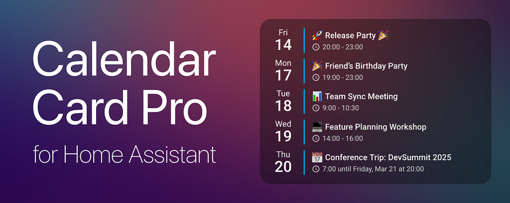 Calendar Card Pro A Beautiful High Performance Calendar Card For Home Assistant Page 3