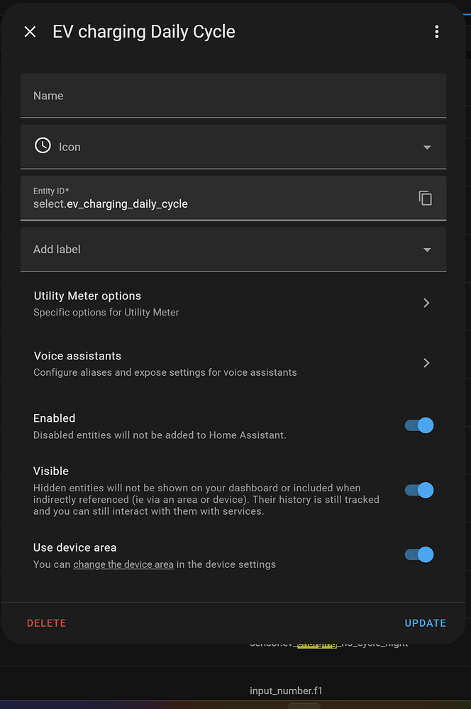 Utility Meter Setup From Ui How To Add An Offset Of 5 5 Hours Configuration Home Assistant