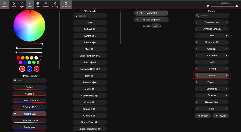 Creating and activating dynamic scenes with wled and playlist ...