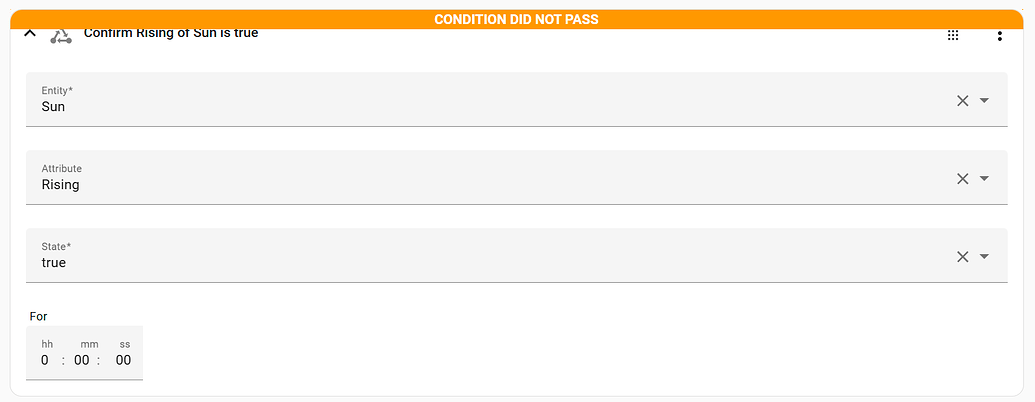 Sun Rising Condition Test Fails Configuration Home Assistant Community