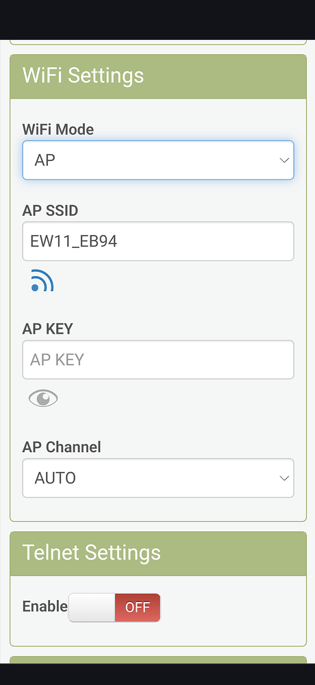 Elfin EW11 WiFi State Disconnnected - Hardware - Home Assistant Community