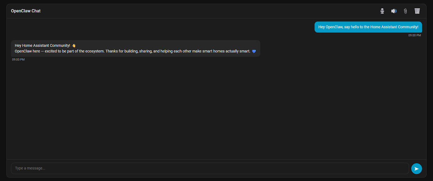 OpenClaw for Home Assistant: Chat card + Assist agent + automation ...
