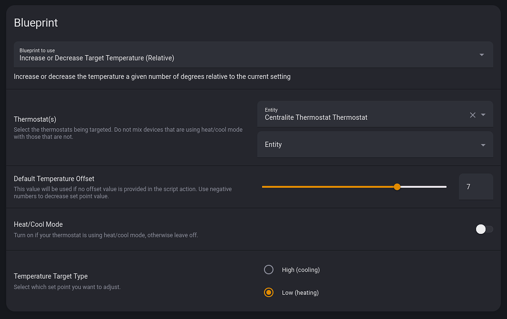 Increase or Decrease Target Temperature - Blueprints Exchange - Home Assistant Community