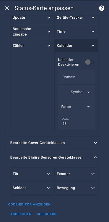 Status Card - Show Entities based on its state grouped by domain/device class - Frontend - Home ...