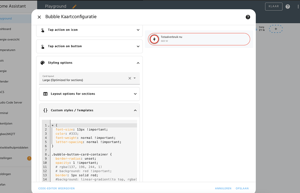 Introduce "Custom styles / Templates" section in core cards for much ...