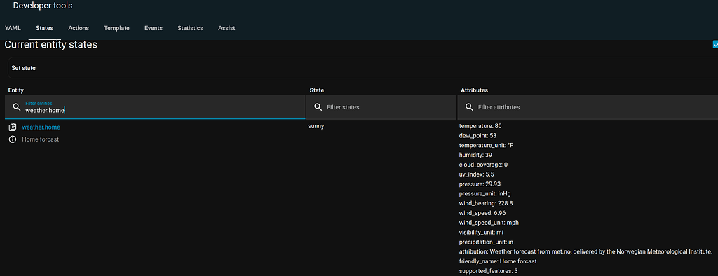 Update from using weather attributes with the new service: weather.get ...