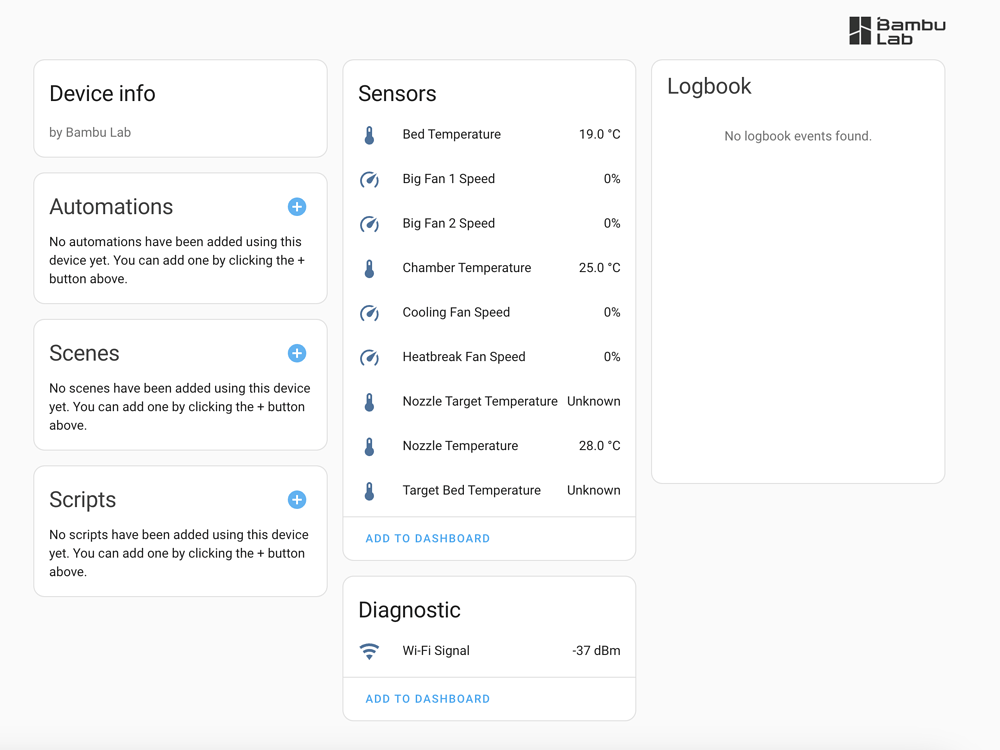 Bambu Lab X1 X1C MQTT - Page 7 - Configuration - Home Assistant Community