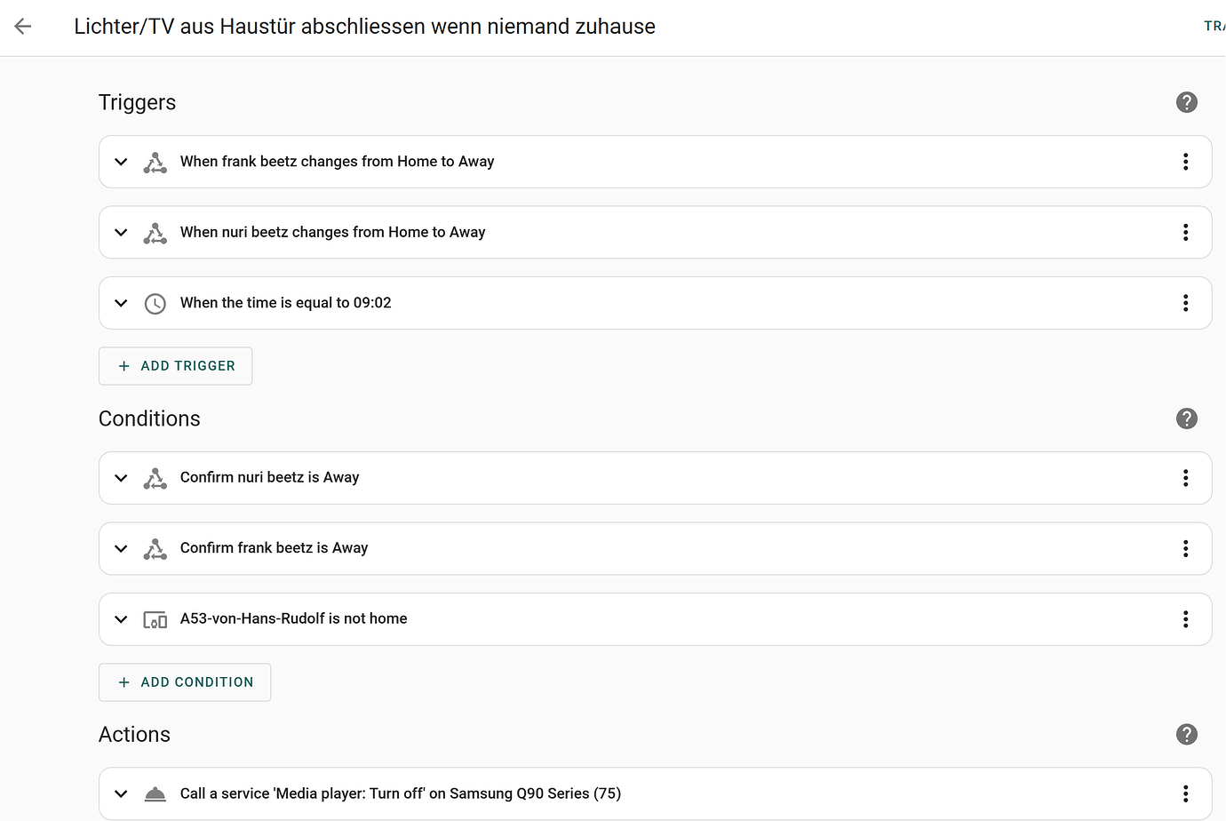 Automation That Triggers When All Residents Are Not Home Configuration Home Assistant Community