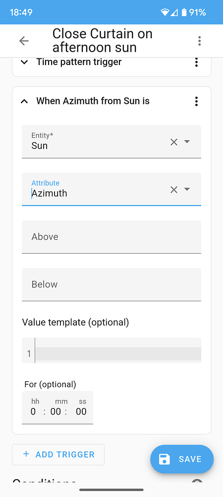 Sun azimuth as trigger - Configuration - Home Assistant Community