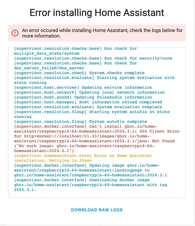 Error installing Home Assistant - Home Assistant OS - Home Assistant Community