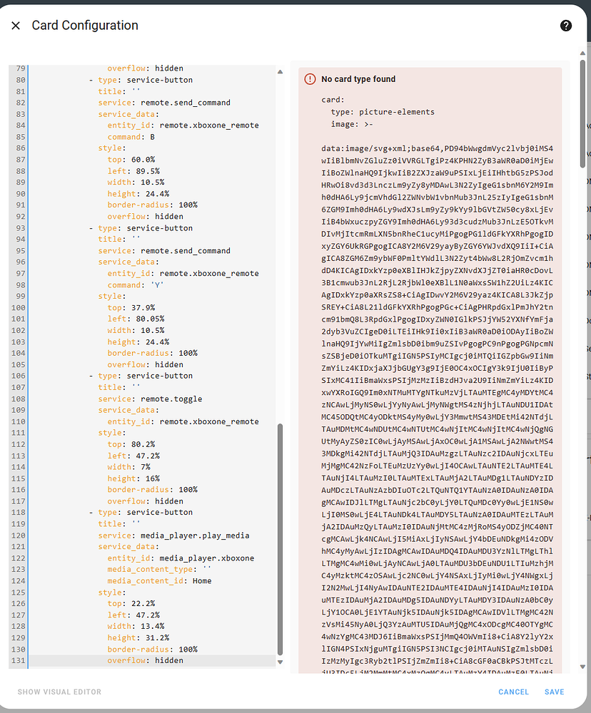 Bad Indentation Of A Mapping Entry Xbox Controller Card Frontend Home Assistant Community