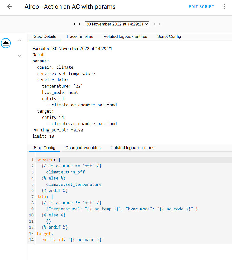 Issue with Script using templates to choose a service to call ...