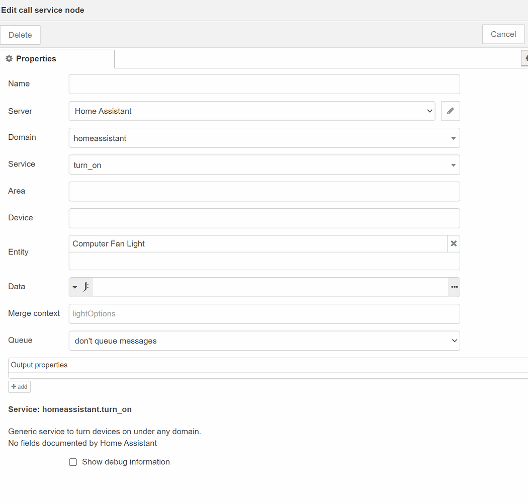 Home Assistant Node Red And Service Call Node And Domain Node Red