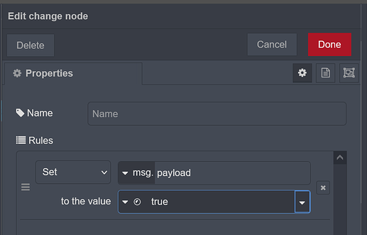 Node red change node boolean problem - Node-RED - Home Assistant Community