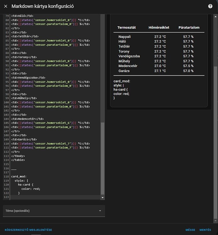 Creating Table in markdown card - Frontend - Home Assistant Community