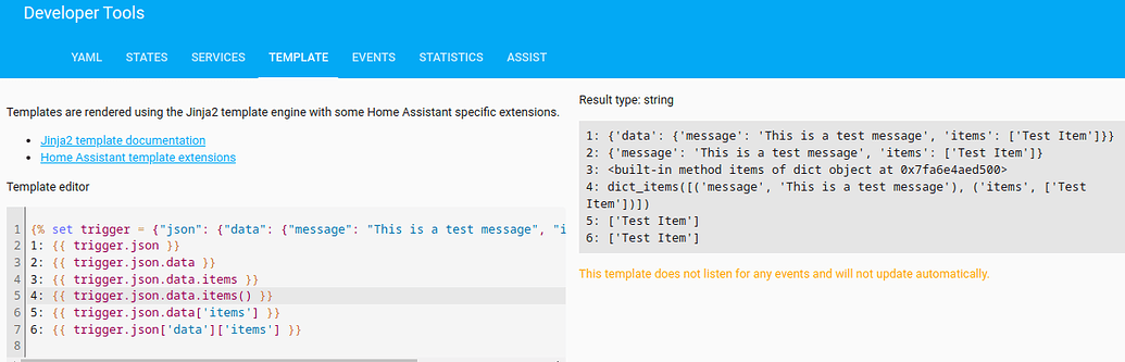 Cannot Parse A Json Array In A Template Configuration Home