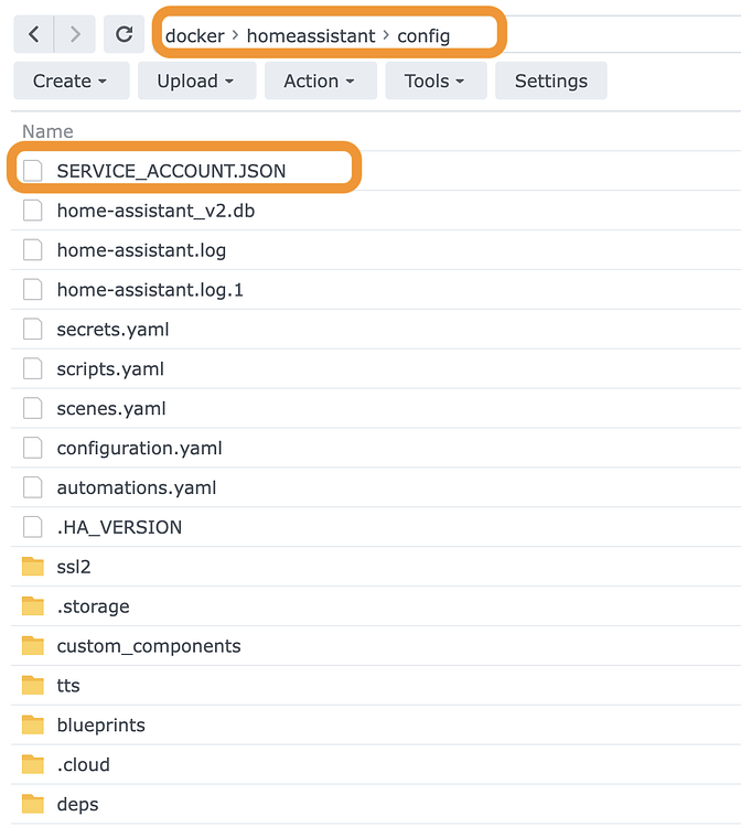 Unable to read file inside config folder (homeassistant supervised installed in DSM7 ...