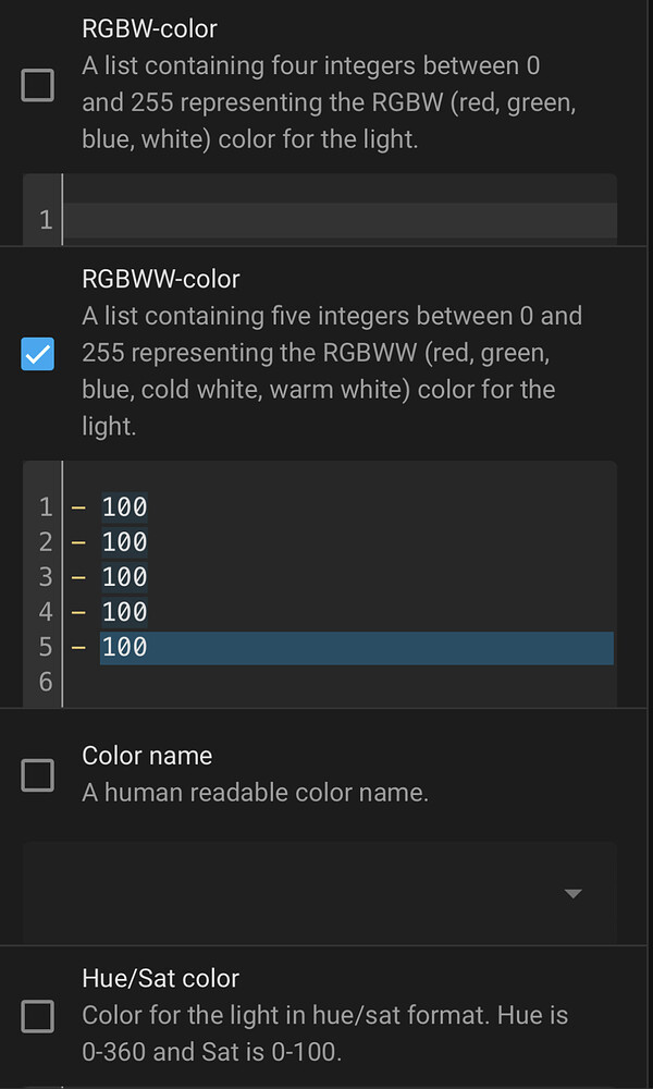 IKEA RGBW(W?) setting via automation and syntax - Configuration - Home Assistant Community