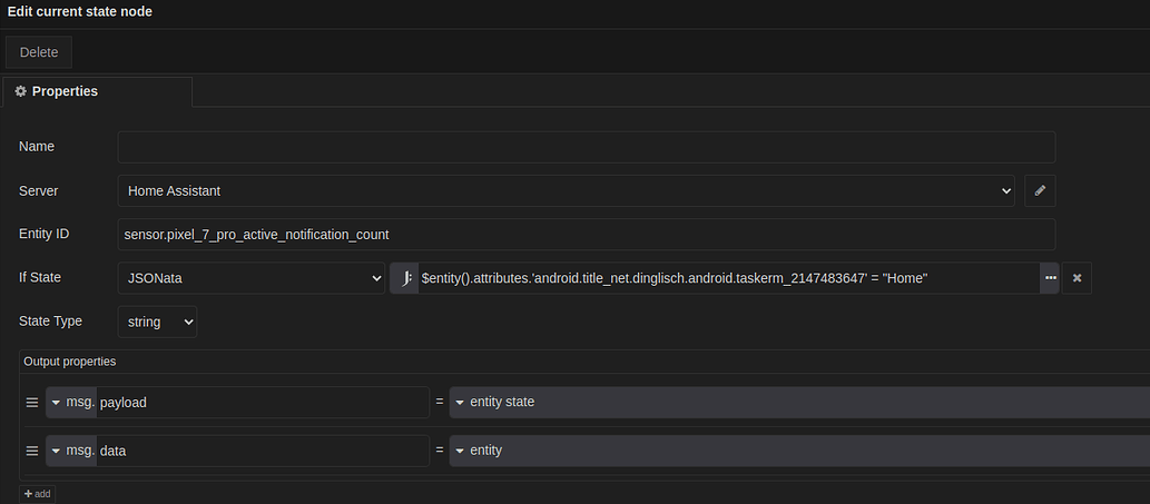 Current state attributes - Node-RED - Home Assistant Community