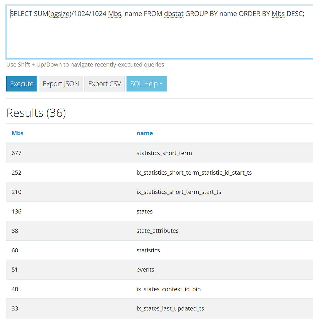 Is it normal entity purging (and repacking) does not affect tables ...