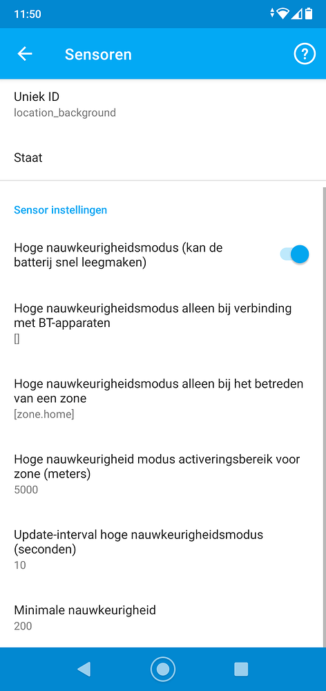 High accuracy turns on in home zone - Home Assistant Companion for Android - Home Assistant ...