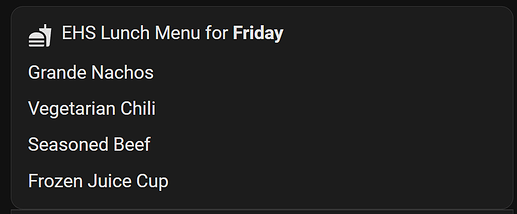 REST - Nutrislice JSON Values - Configuration - Home Assistant Community