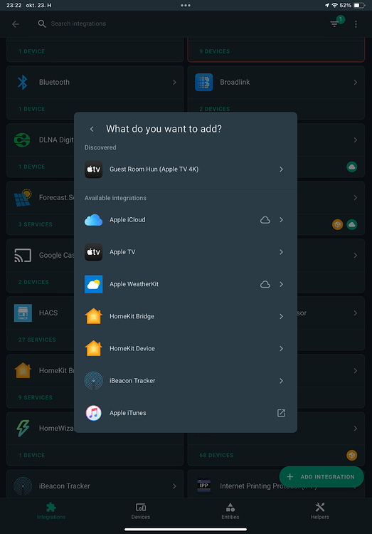 Ikea Homekit Now Showing On Integrations Configuration Home Assistant Community