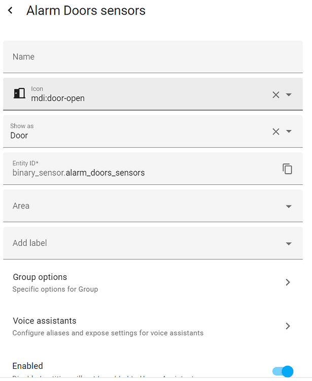 Populate Helper binary group based on sensor status from the moment of ...