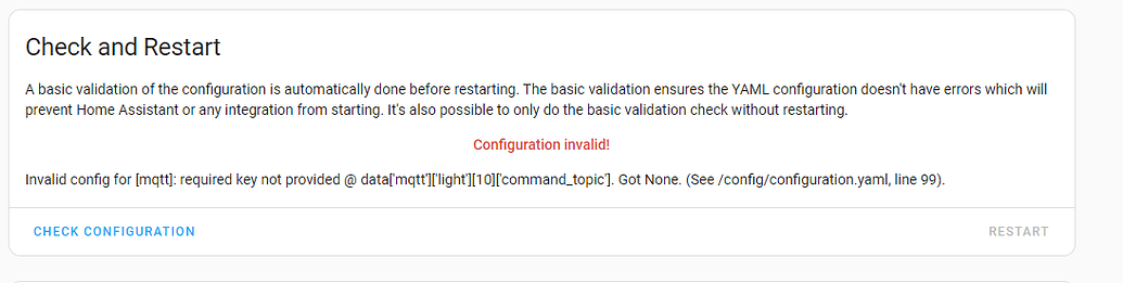 Invalid Config For Mqtt Required Key Not Provided Data Mqtt Light 10 Command