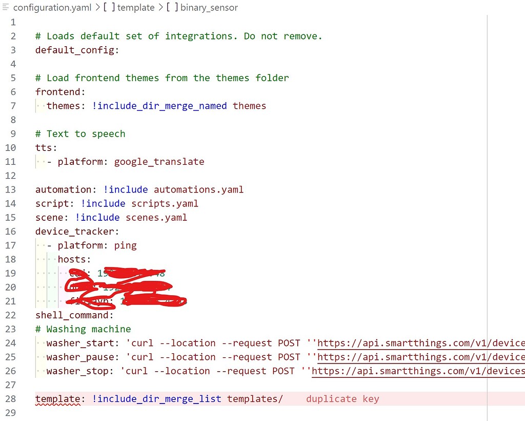 Code issue in config.yaml please help - Home Assistant Community