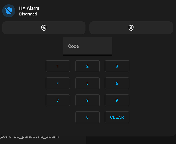 Alarm Tile Card Popup Keypad - Home Assistant Community