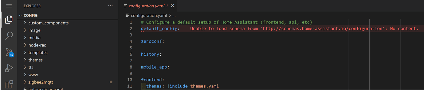 Default_config: error - "Unable to load schema from 'http://schema.home-assistant.io ...