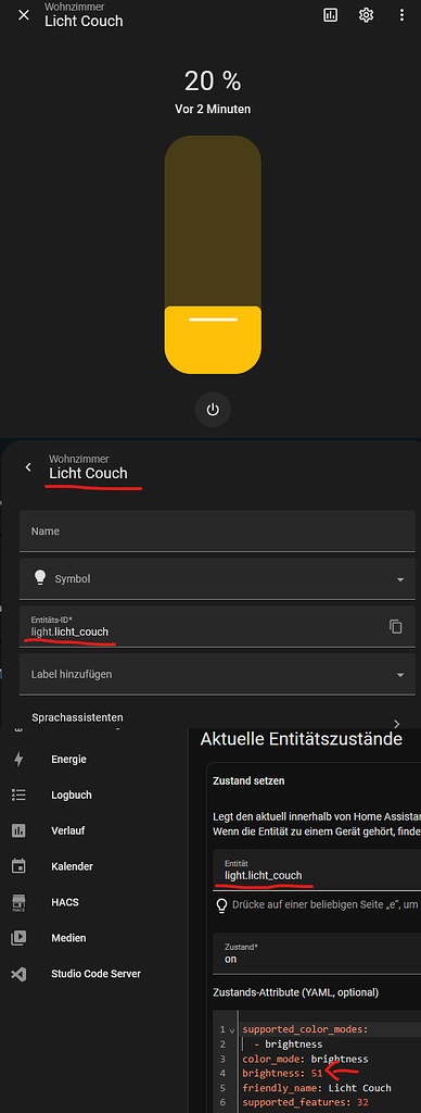 Brightness in toggle and entity differ - Configuration - Home Assistant Community