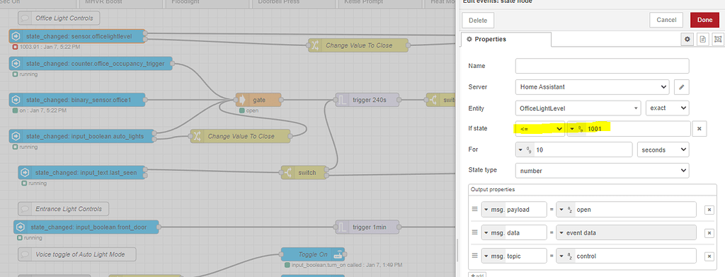 Within a node specifying an entity from HA - Node-RED - Home Assistant ...