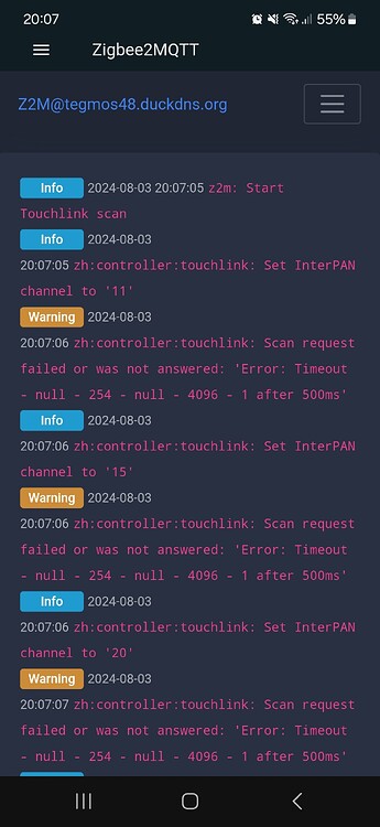 Zigbee2Mqtt SLZB touchlink error - Zigbee - Home Assistant Community