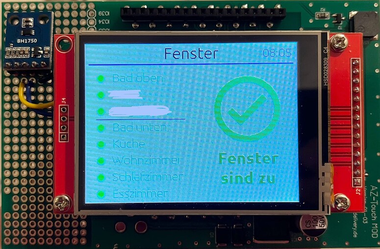 Smarthome display for window status and weather - ESPHome - Home ...