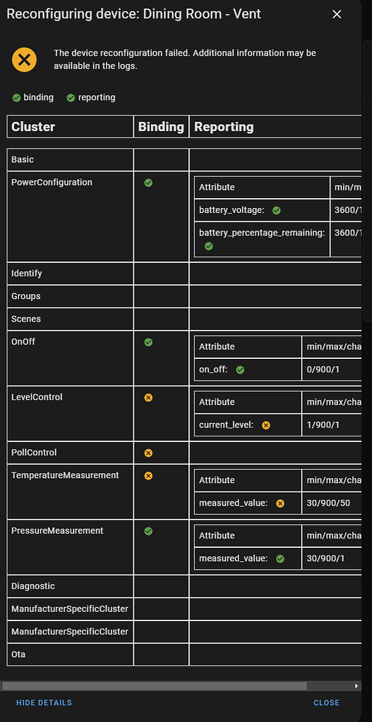Issues with Keen Vents - Zigbee - Home Assistant Community