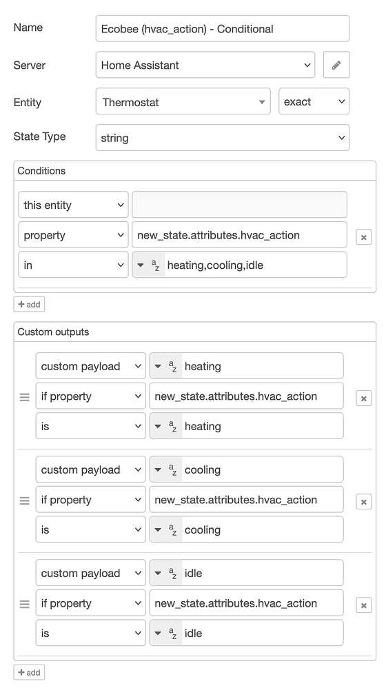 Trigger flow from entity's state attribute - Node-RED - Home Assistant ...