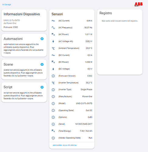 Custom Component: ABB/Power-One/FIMER PV Inverters - SunSpec Modbus TCP - Share your Projects ...