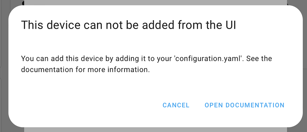 Error Adding Integration Configuration Home Assistant Community