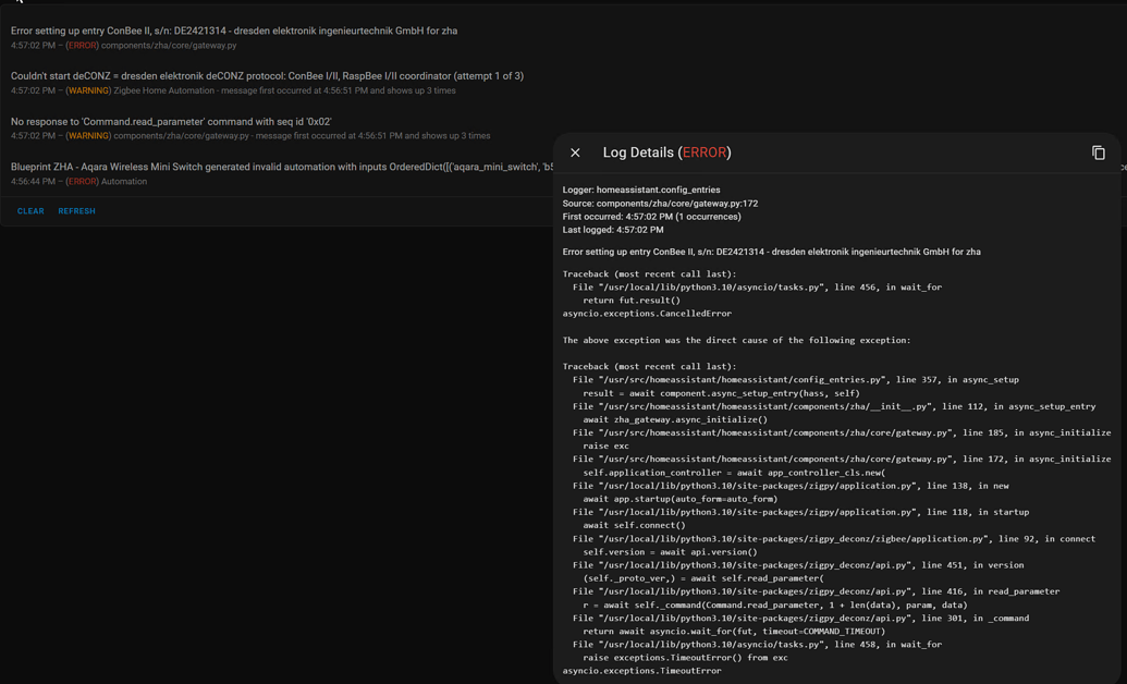 Unraid VM - Conbee II stick dev. path change configuration problem? - Configuration - Home ...