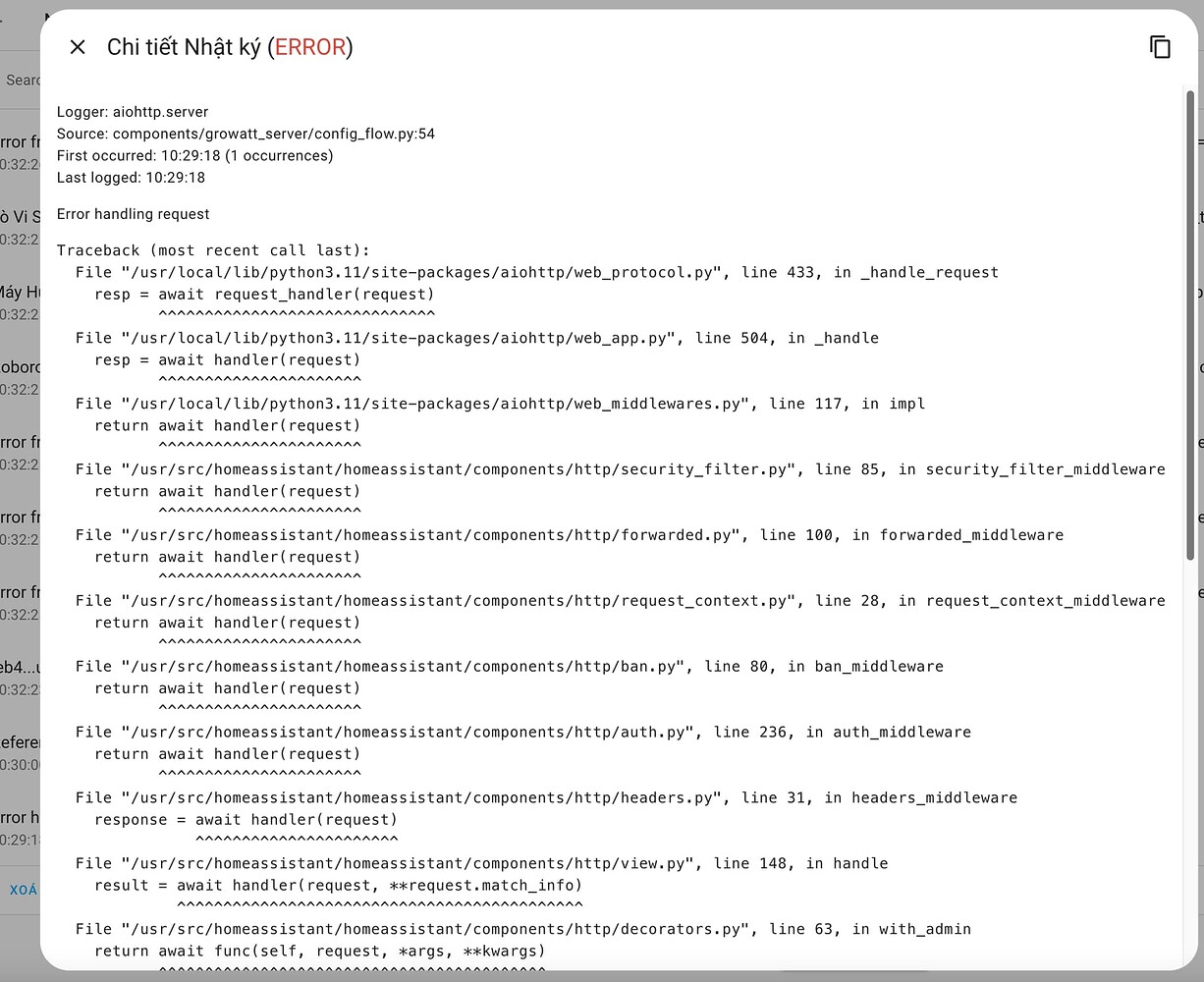 Growatt error aiohttp.server - Third party integrations - Home ... Growatt error aiohttp.server - Third party integrations - Home ...