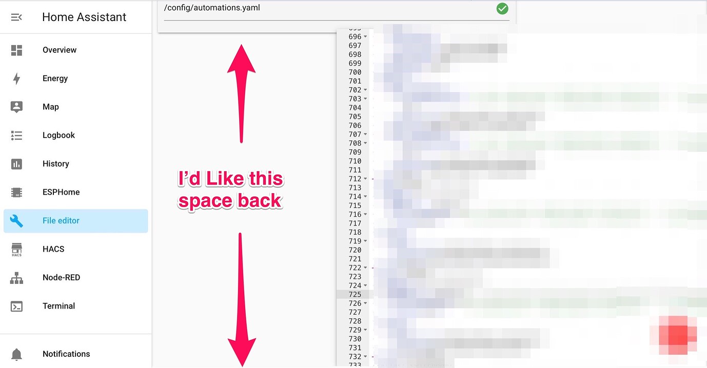 Is it possible to recover the empty space in text editor when the sidebar is expanded ...
