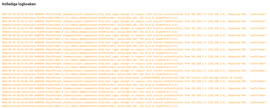 Clean installation - Login attempt or request with invalid authentication message - Installation ...