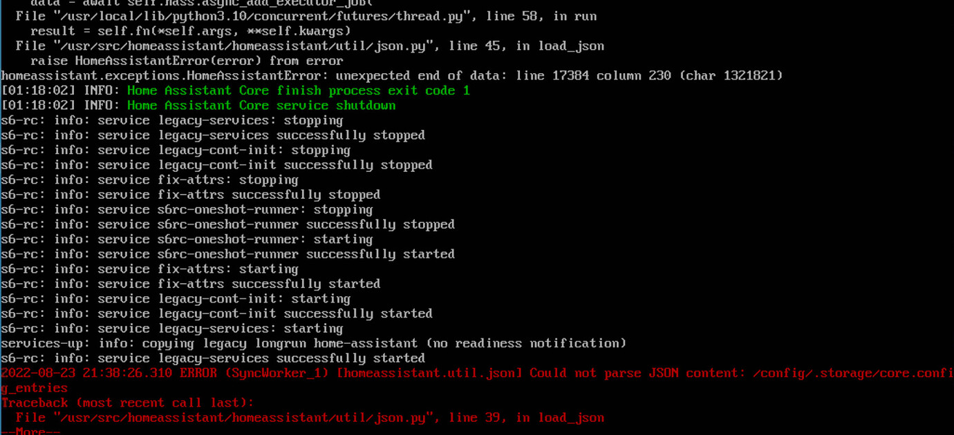 Homeassistant Crash Will Not Reboot Ui Please Help Home