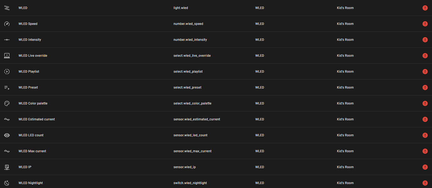 WLED integration - Configuration - Home Assistant Community