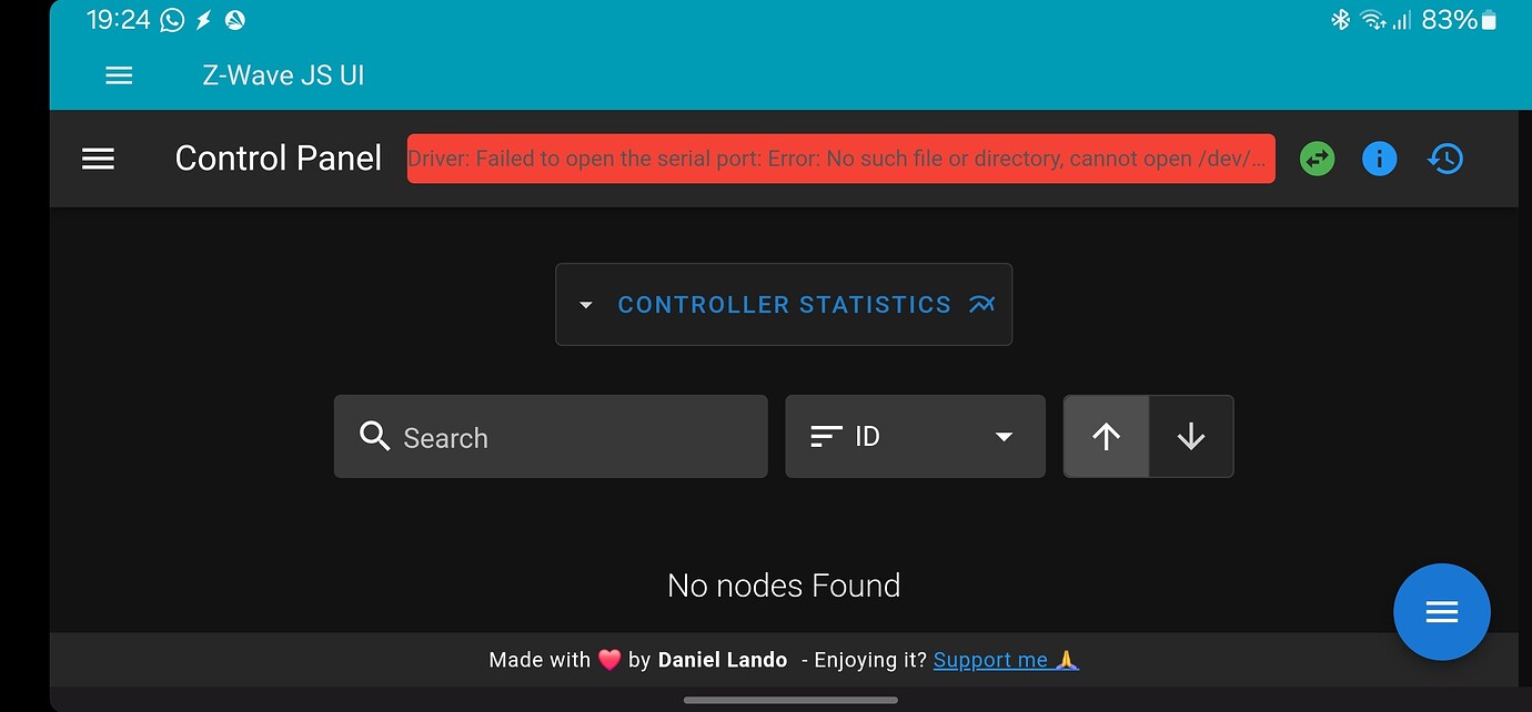 Driver: failed to open the serial port. error: no such file or ...