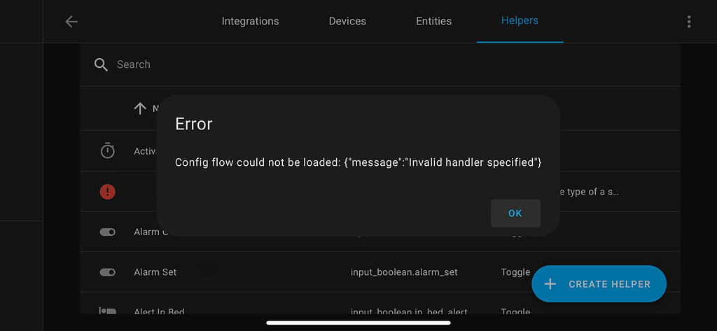 Error In Helper “config Flow Could Not Be Loaded” Home Assistant Community